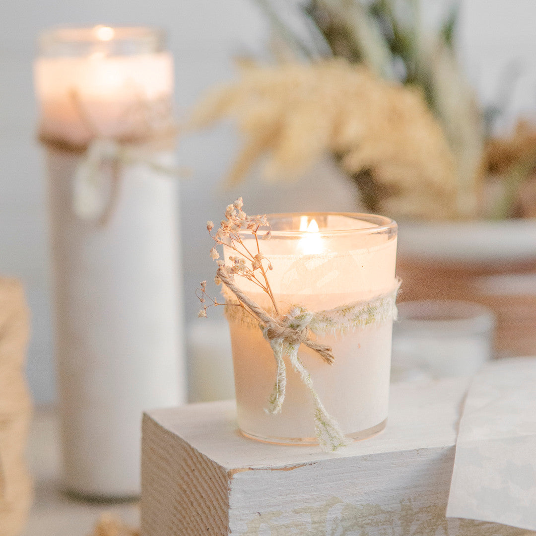 DIY Collage Tissue Candle Holders Project | Stampington & Company